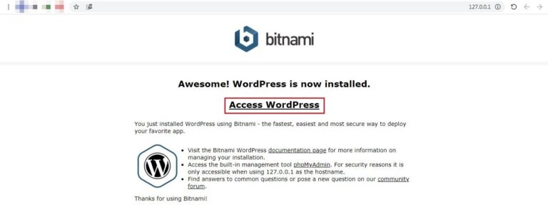 برنامج BITNAMI WORDPRESS STACK ... سيرفر الووردبريس المحلي الأول